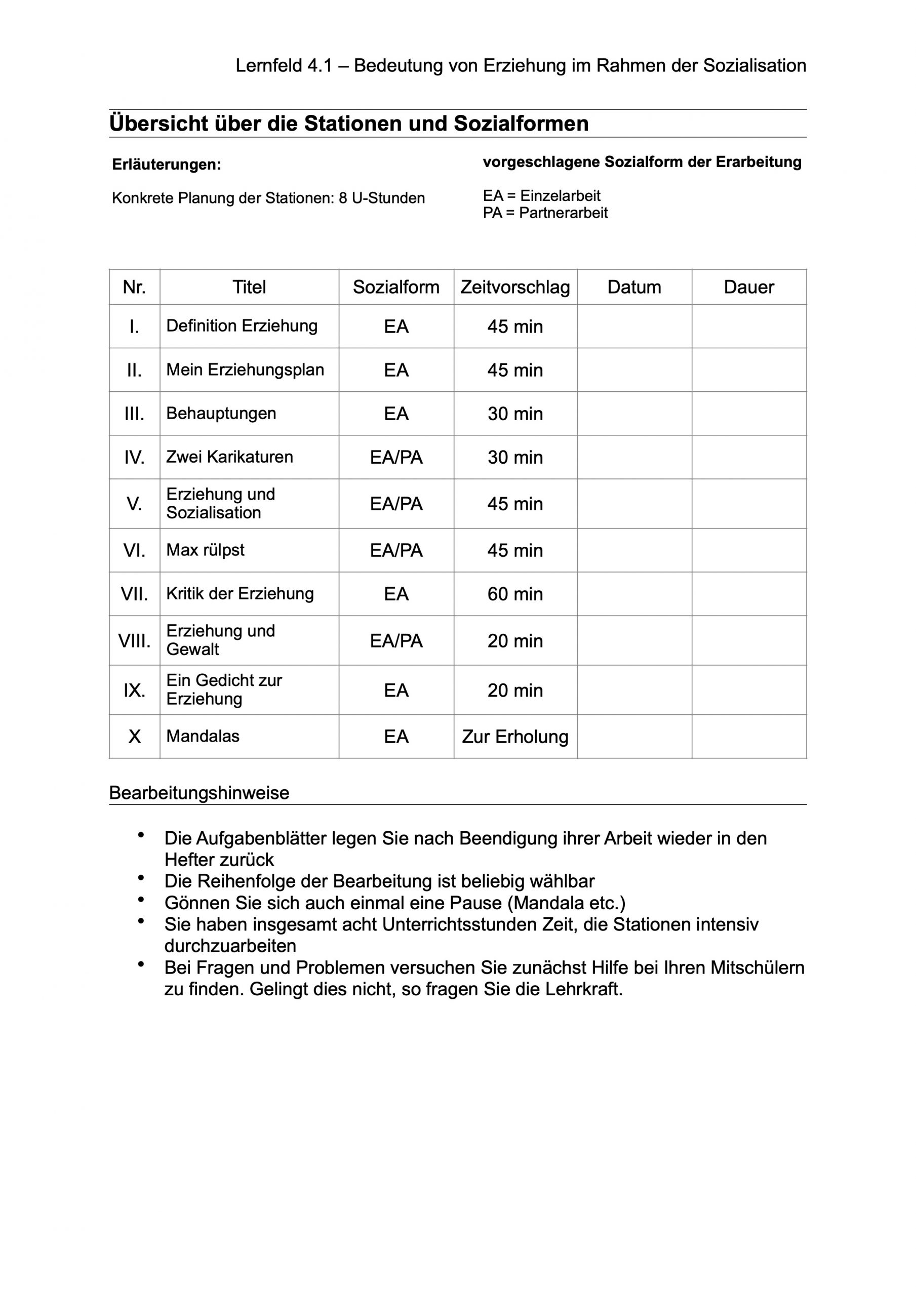 Lernen an Stationen - Timo Wendling